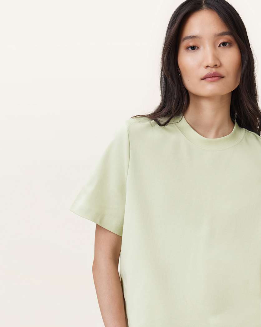 Lisa Boxy Crew Neck T-Shirt JADE GREEN | ALLSAINTS DE